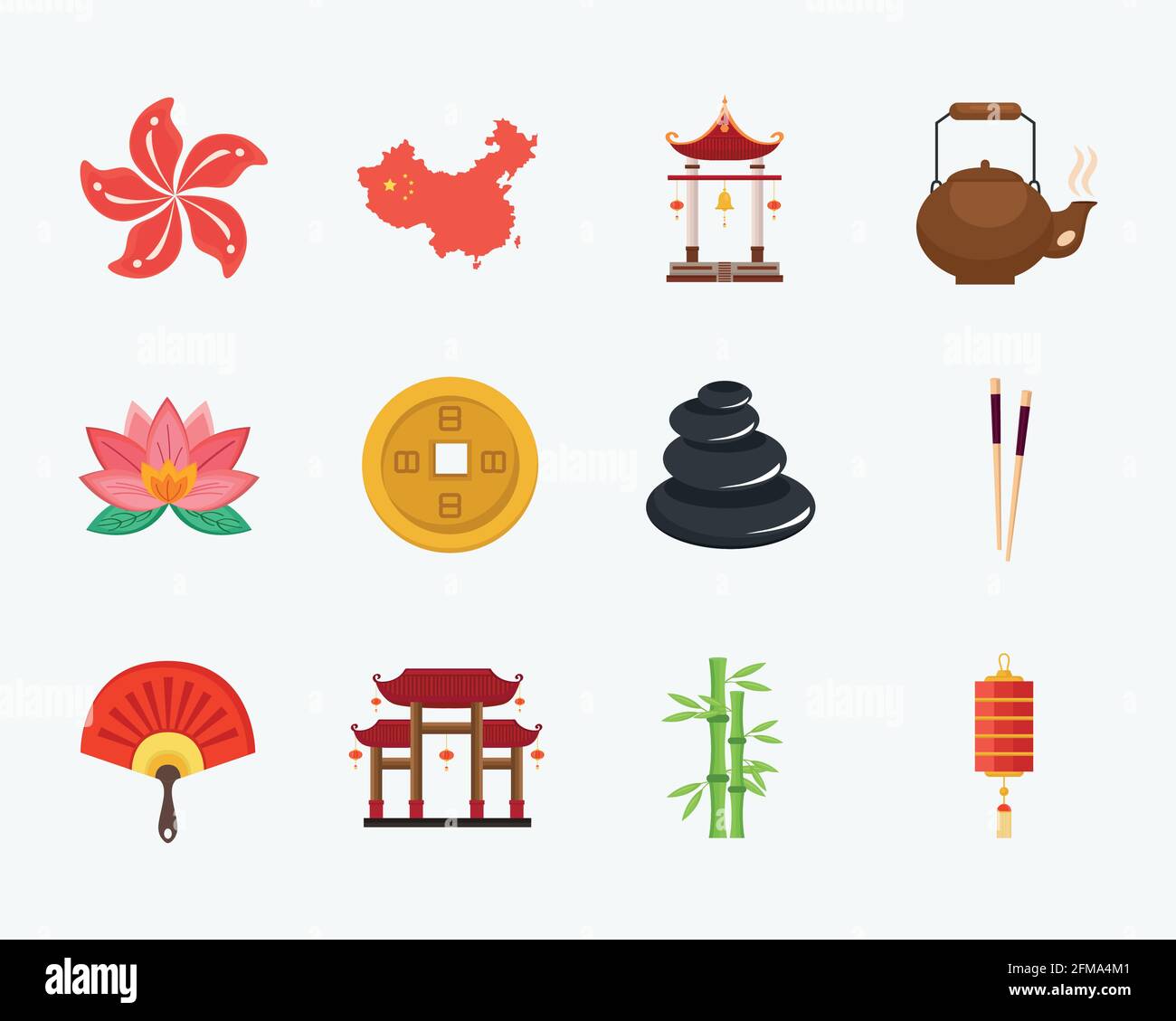 twelve china culture icons Stock Vector Image & Art - Alamy