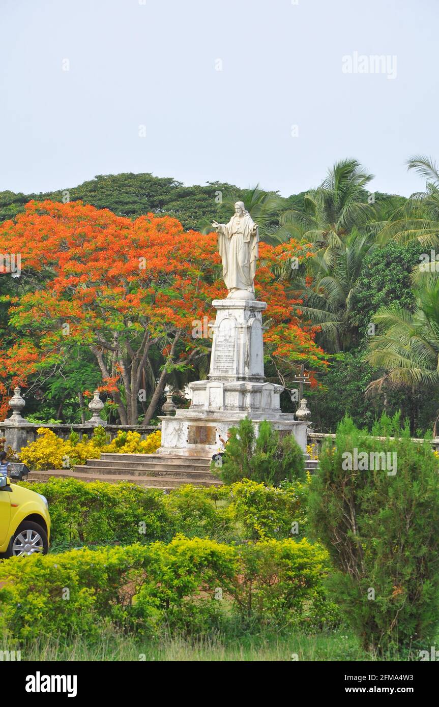 GOA, INDIA - May 30, 2014: Se Cathedral is the largest church in Goa ...