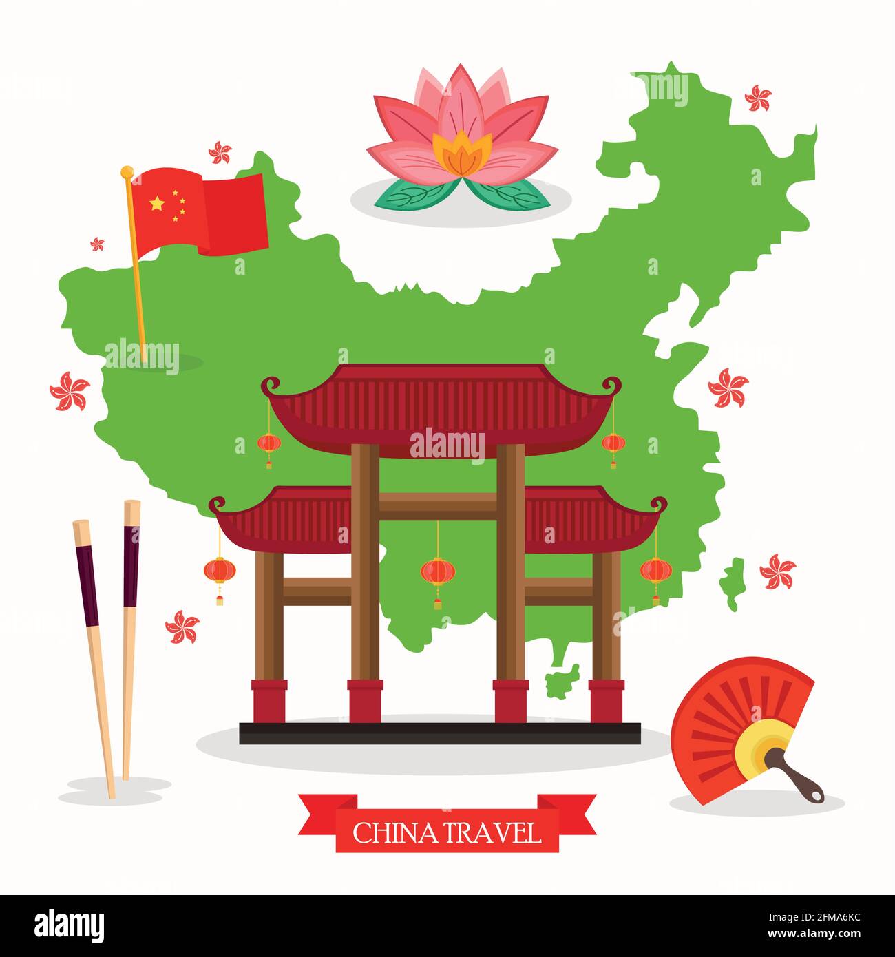 map china and icons Stock Vector Image & Art - Alamy