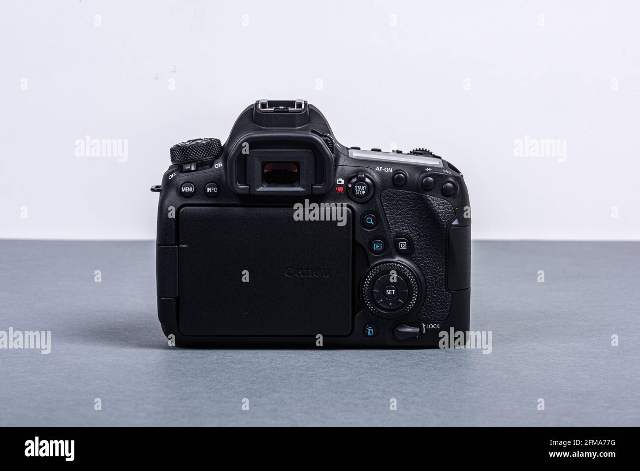 Gothenburg, Sweden - june 2019: Back view of Canon EOS 6D Mark II Stock ...