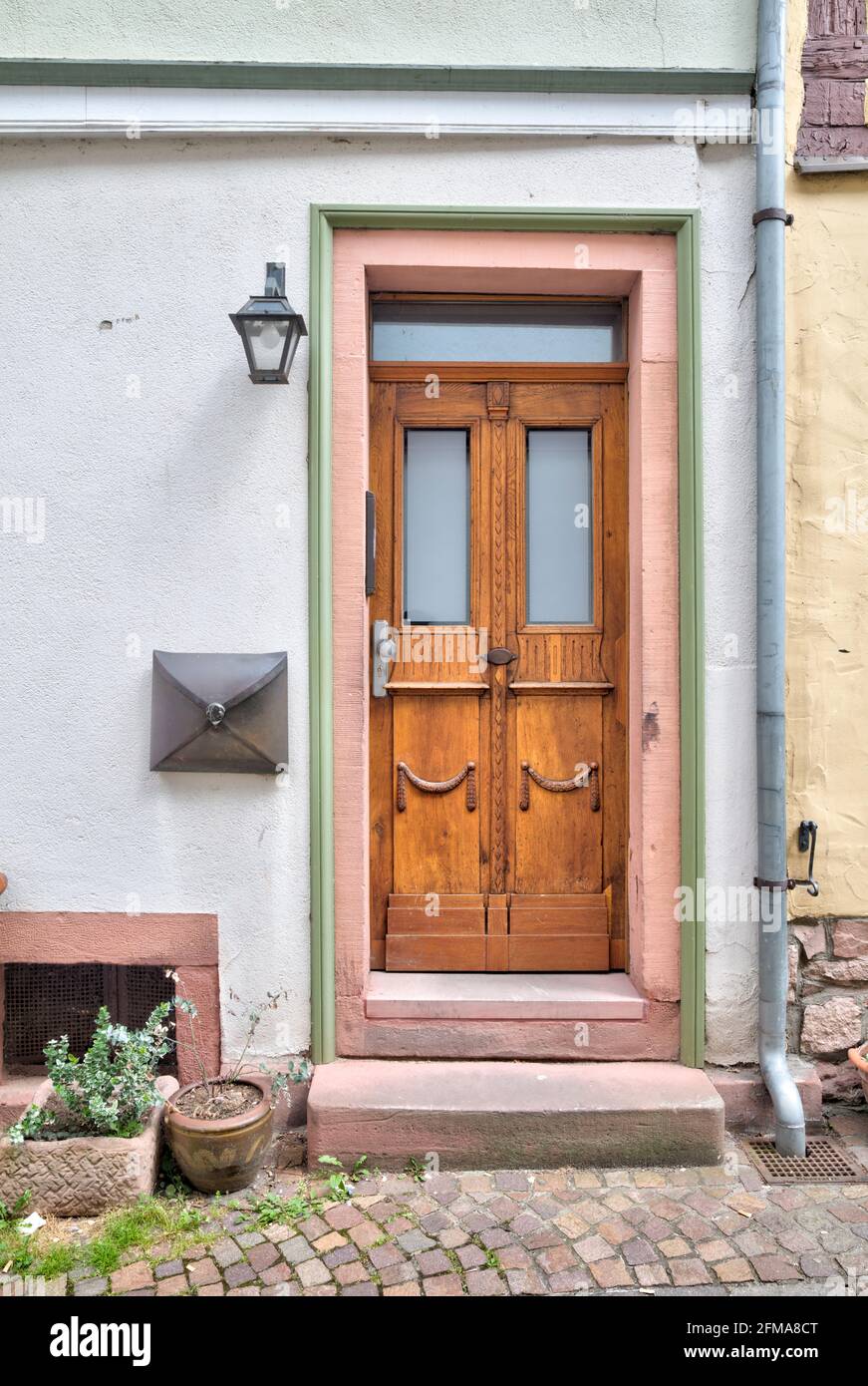 Front door, entrance, door, house facade, facade, old town, historic ...