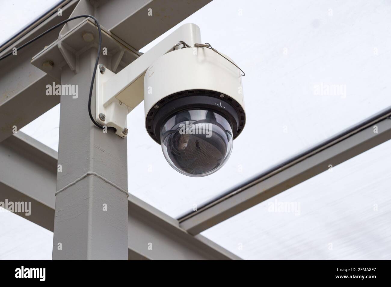 Samara, Russia - April 11, 2021: Surveillance CCTV cameras mounted on ...