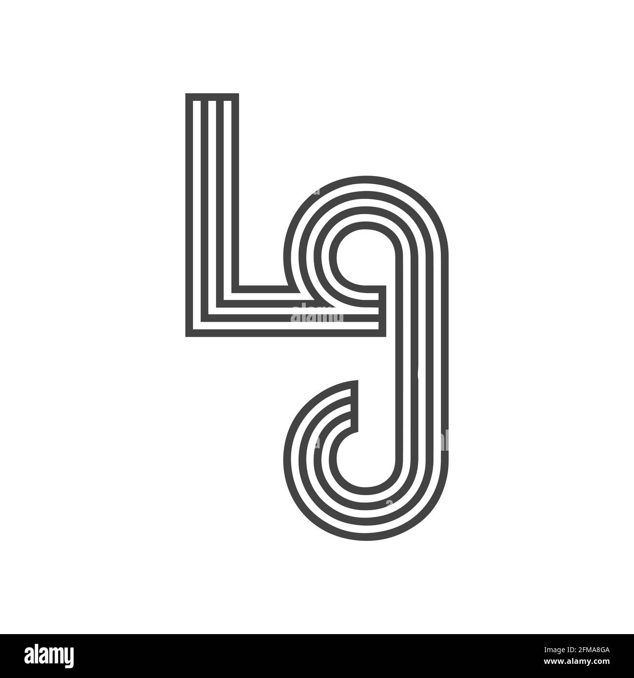 GL, LG, G AND L Abstract initial monogram letter alphabet logo design ...