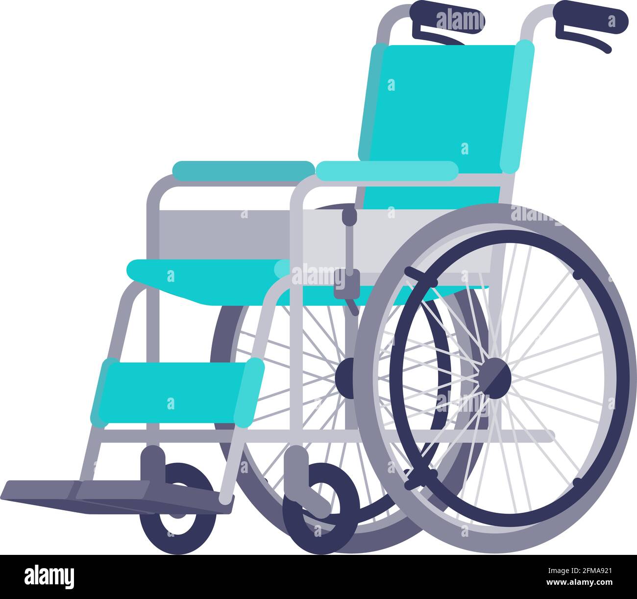 wheelchair. Normal type and self-propelled type.Vector illustration ...