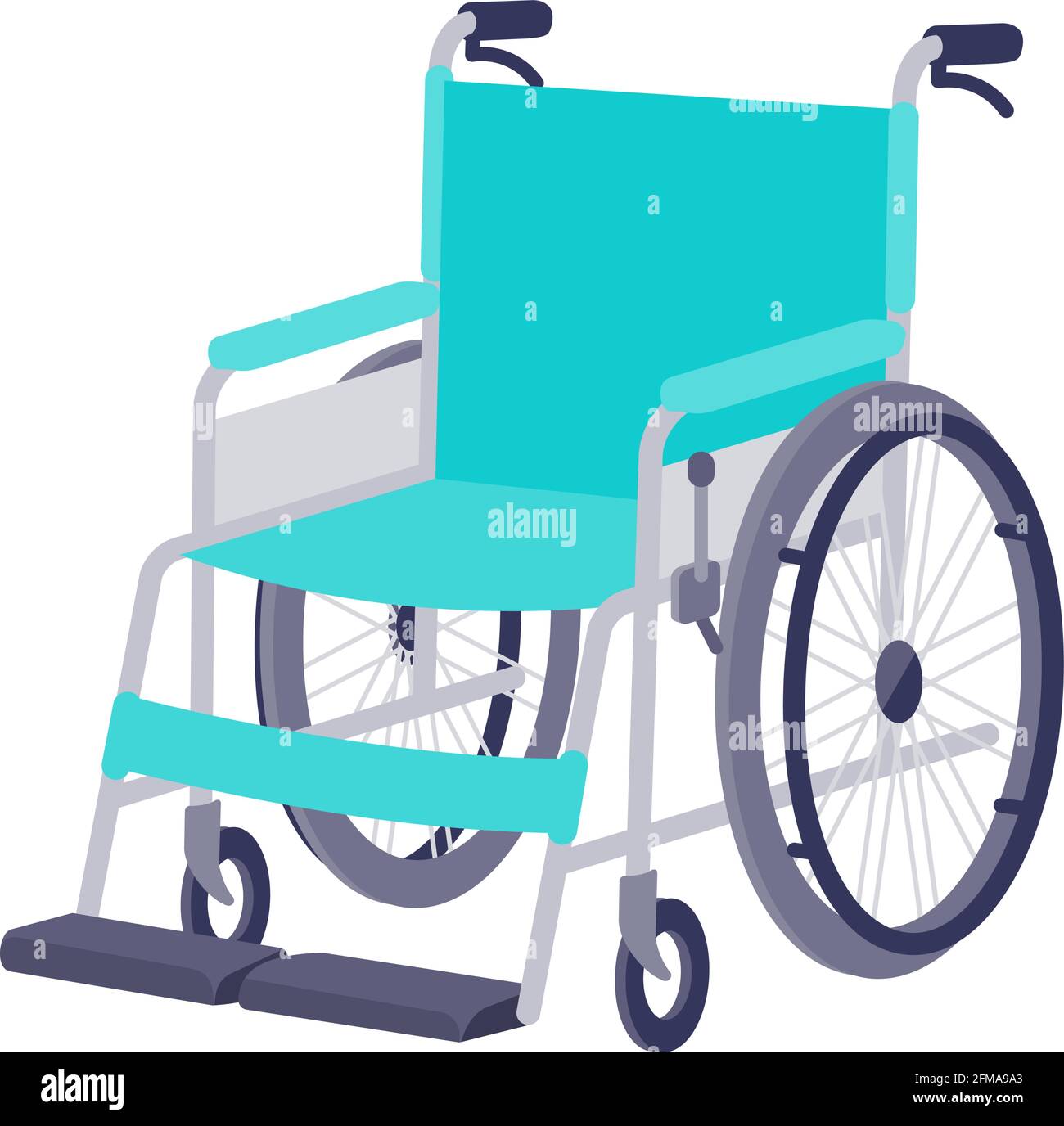 wheelchair. Normal type and self-propelled type. Diagonally forward ...