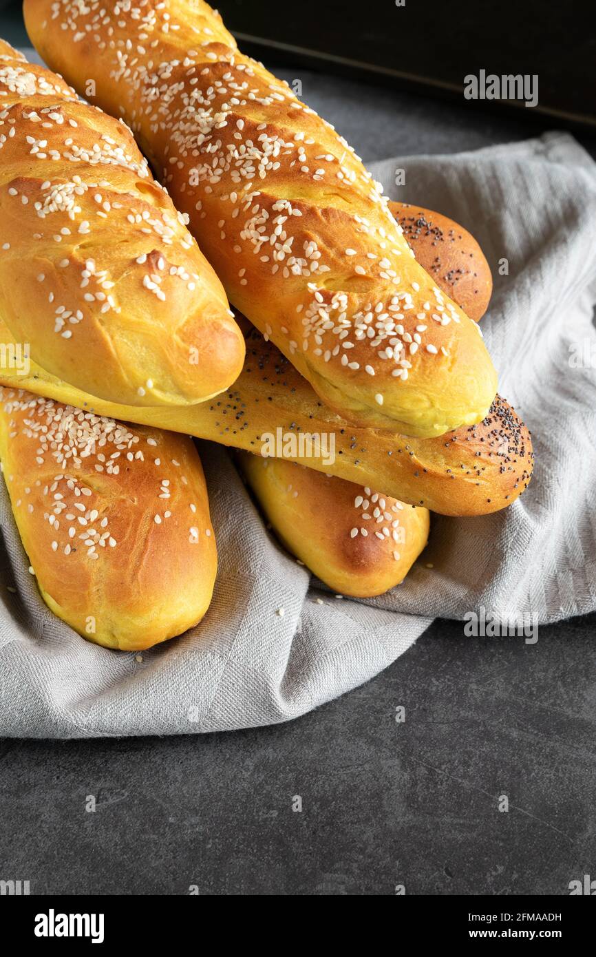 Homemade Curcuma Curry Viennoise Bread Stock Photo - Alamy