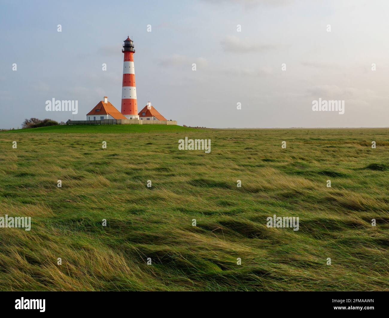 Westerheversand lighthouse, Wadden Sea National Park, UNESCO World ...