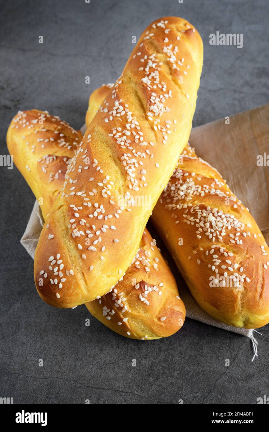Homemade Curcuma Curry Viennoise Bread Stock Photo - Alamy