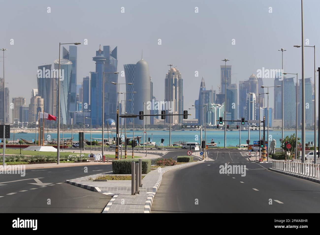 Doha west bay sea view hi-res stock photography and images - Alamy