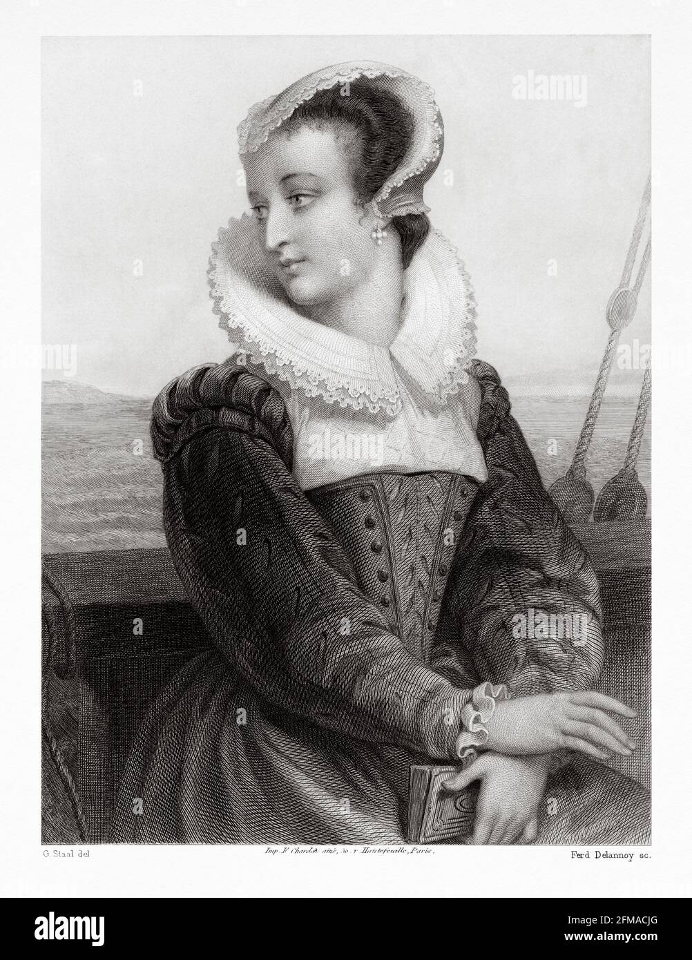 Portrait of Maria Stuart. Mary Queen of Scots (1542 -1587) Queen of ...