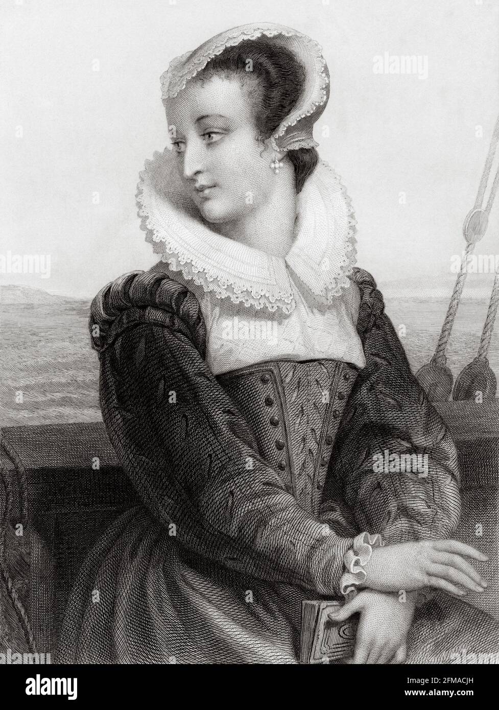 Portrait of Maria Stuart. Mary Queen of Scots (1542 -1587) Queen of ...