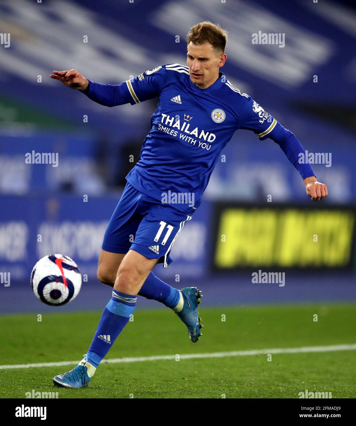 Leicester City's Marc Albrighton during the Premier League match at the ...