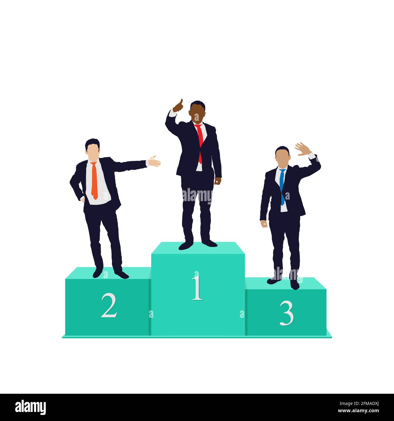 Men on the victory podium Stock Vector Images - Alamy