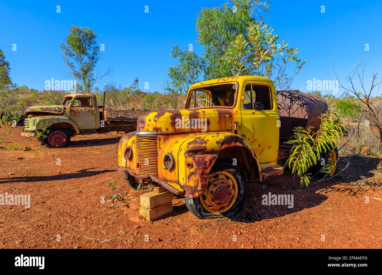 rusty container truck of Battery Hill Mining Center, Tennant Creek in ...