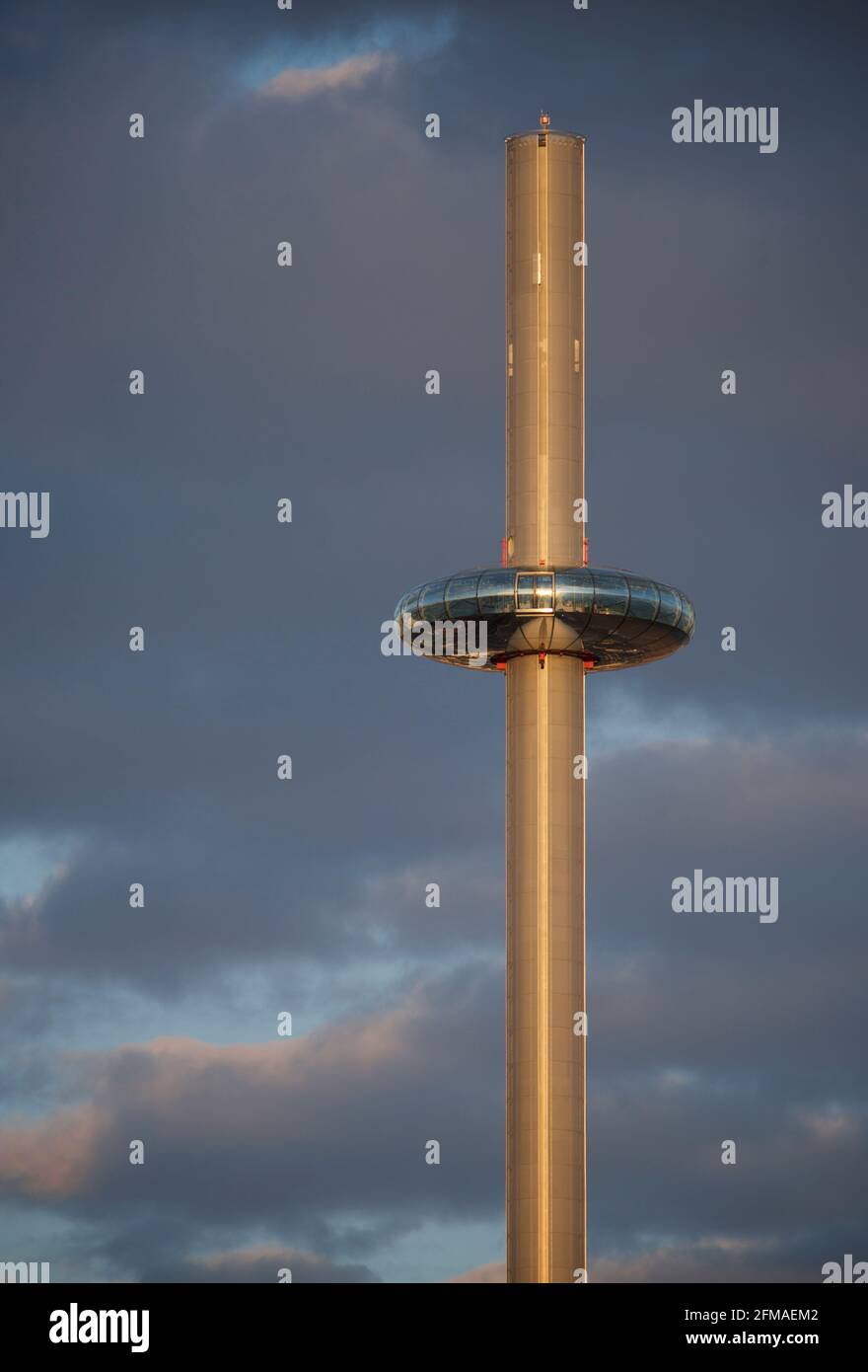 The i360 observation tower against a moody sky, Brighton. Brighton ...
