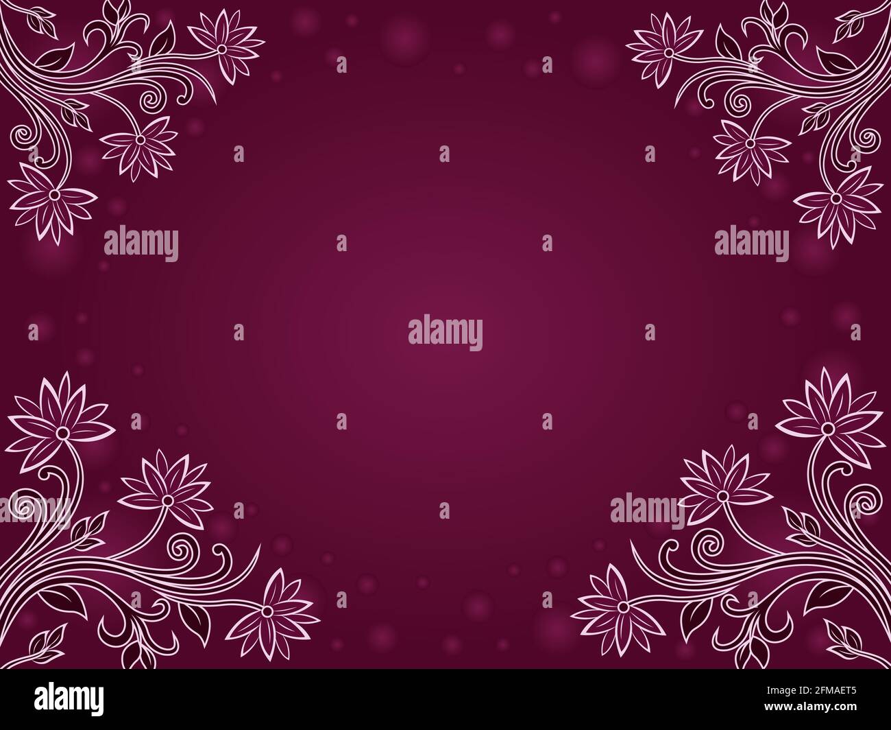 Colorful decorative flowers on a dark magenta background, beautiful ...