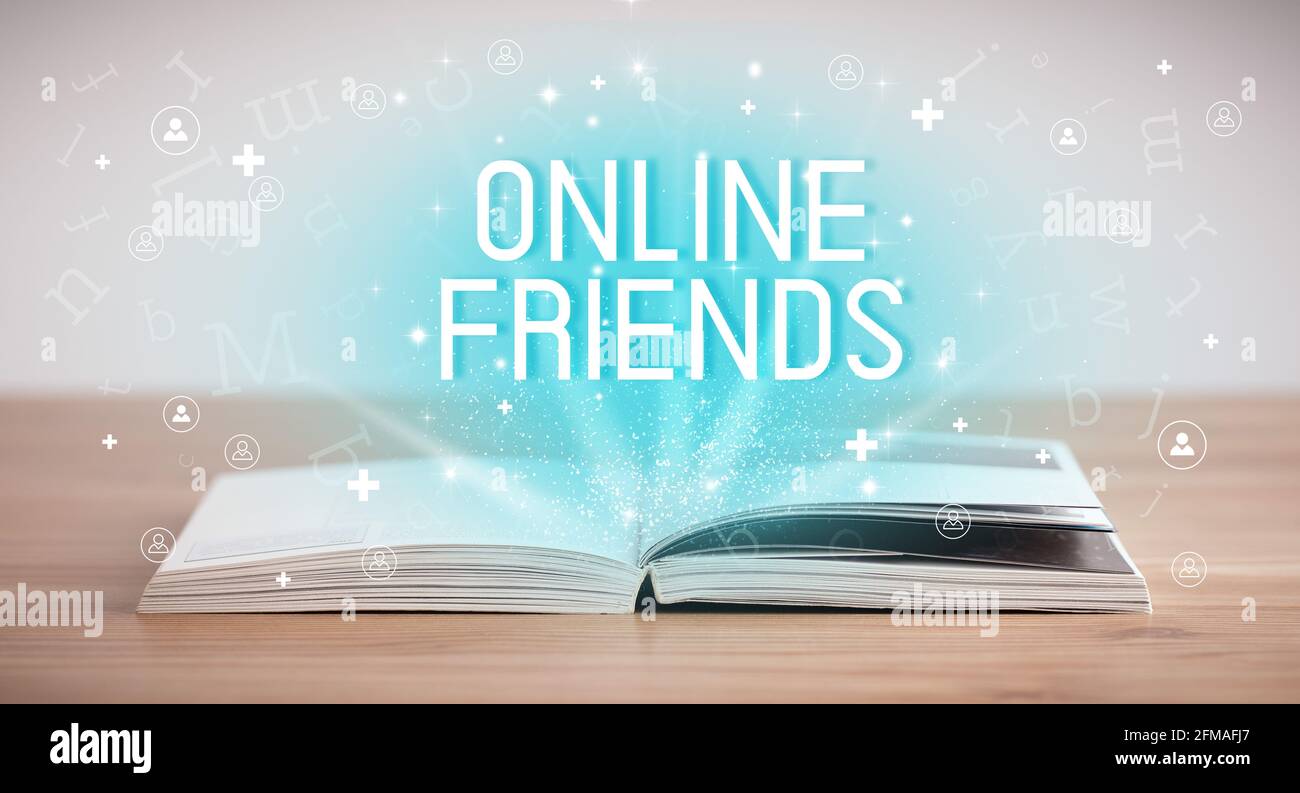 open book, social networking concept Stock Photo - Alamy