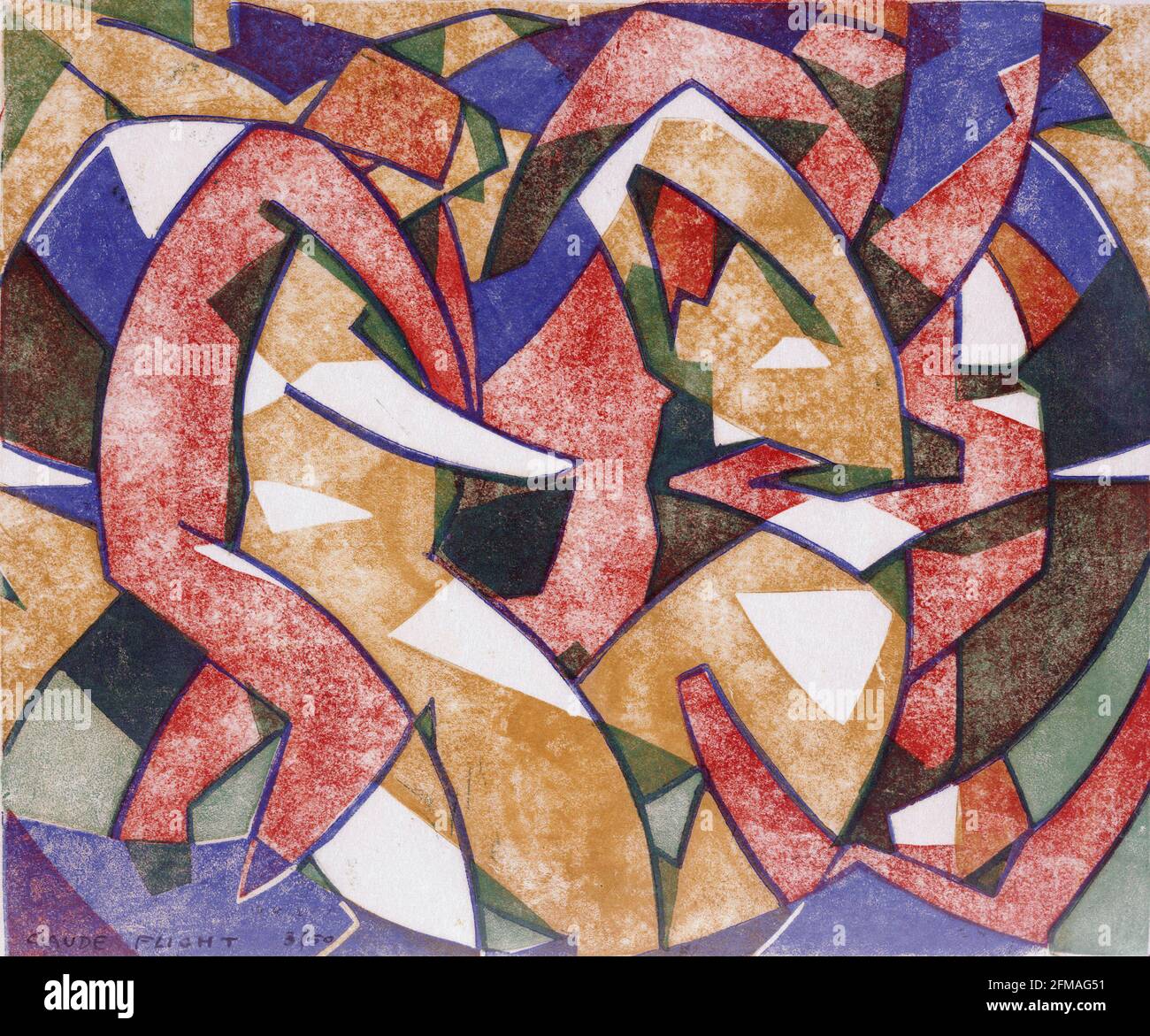 Claude Flight. (British, 1881-1955). Summer. (c. 1926). Linoleum cut ...