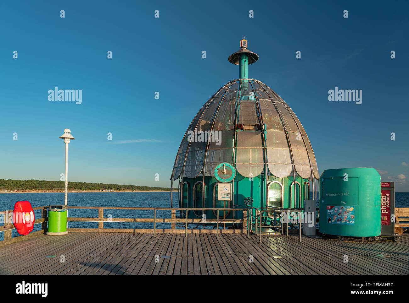 Diving bell, pier, Zinnowitz, Usedom island Stock Photo - Alamy