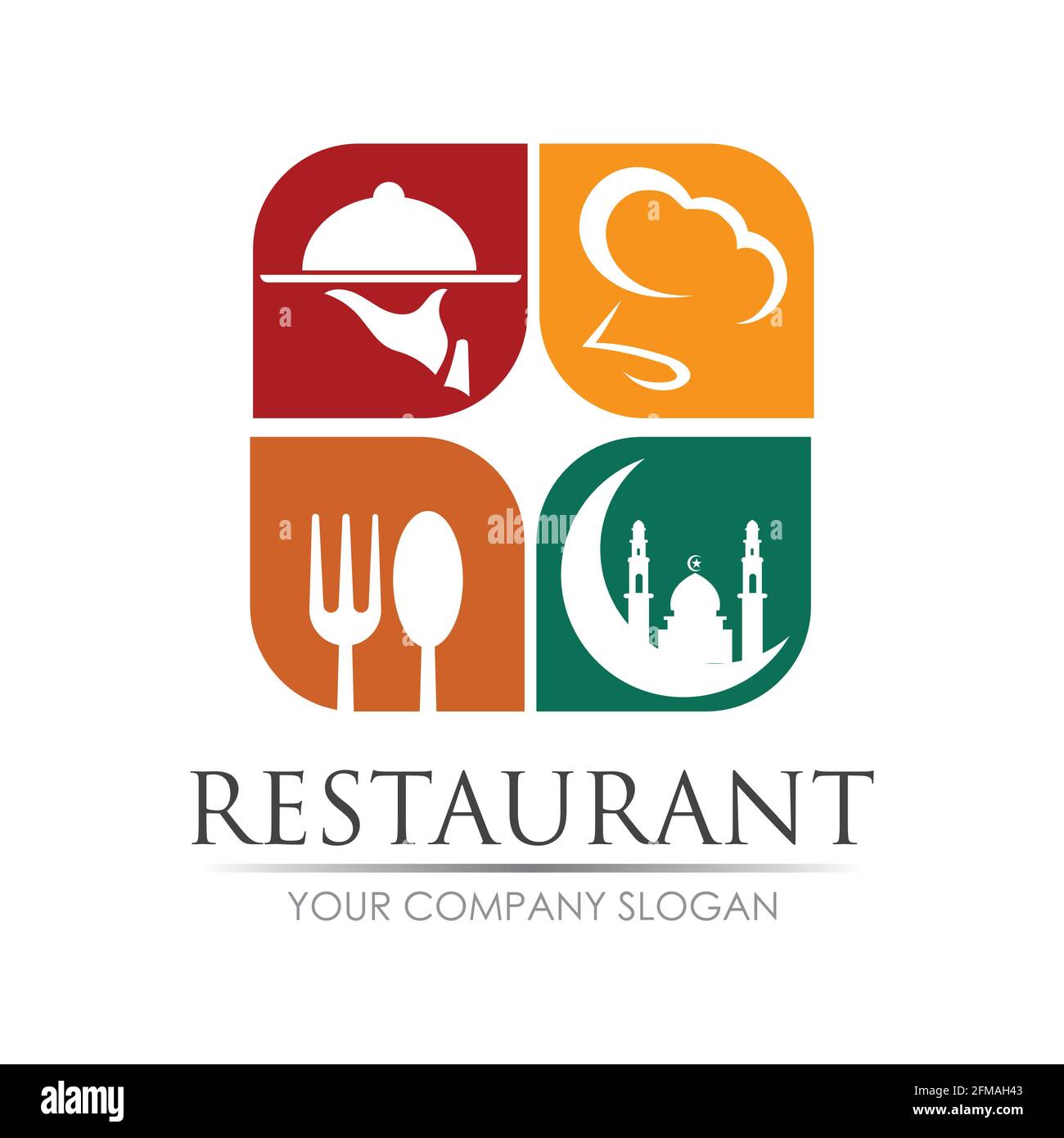 restaurant logo vector illustration design template Stock Vector Image ...