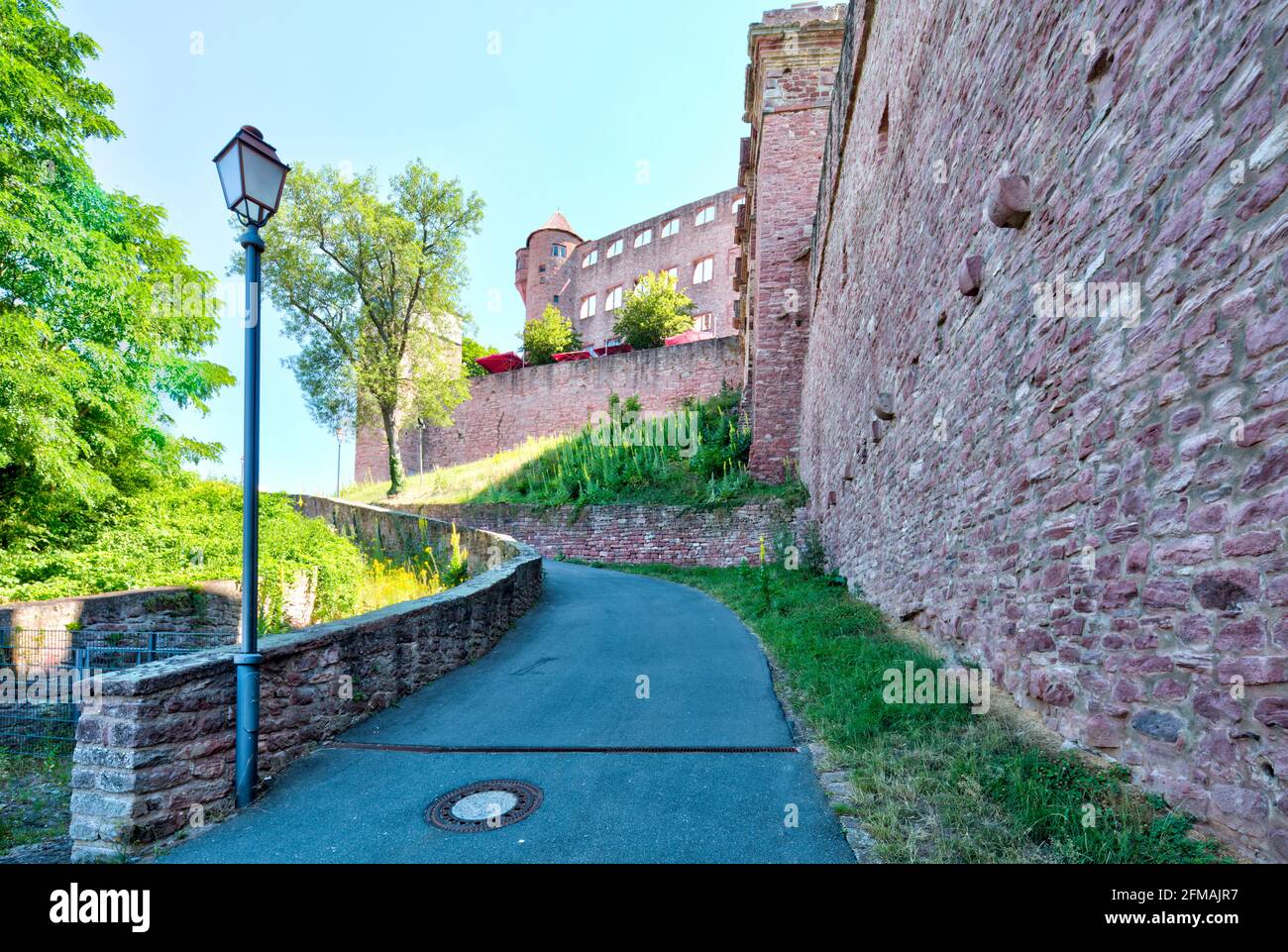 Entrance to the castle, Wertheim Castle, panoramic view, Wertheim ...