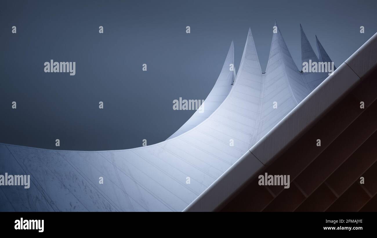 Detail of the roof of the Berlin Tempodrom Stock Photo - Alamy