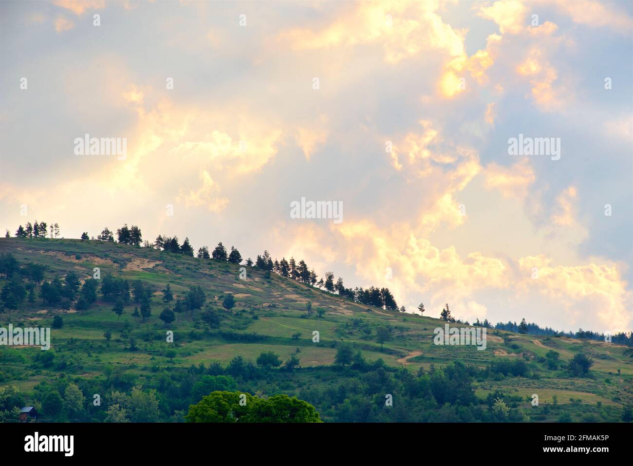 Rural scenery - the foothills of the Rila mountains near Gorno ...
