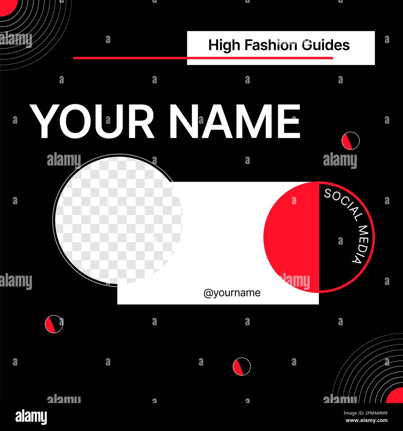 Modern Graphic Banner with Nickname Spot. Brand Fashion Cover for ...