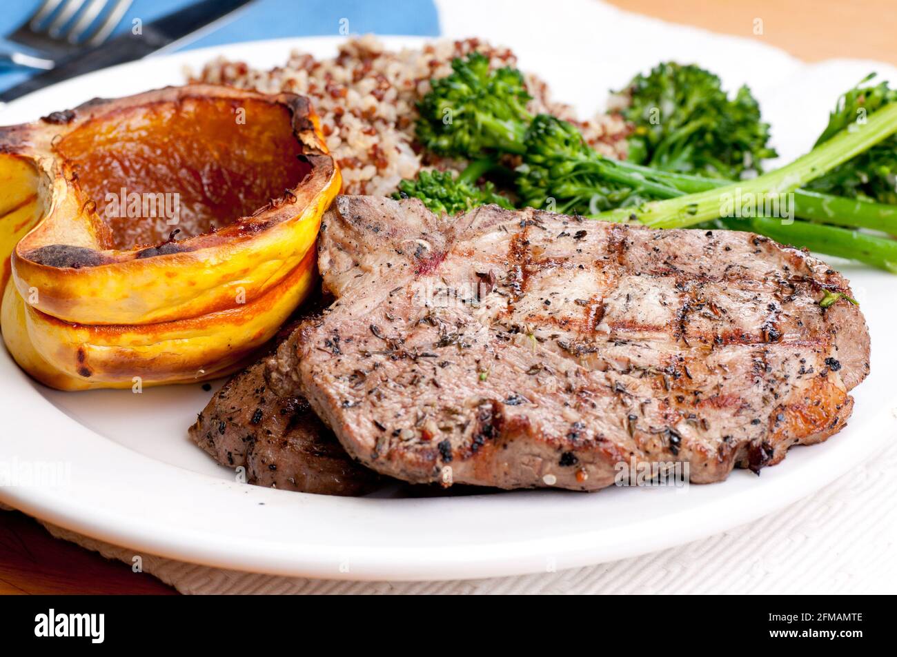 pork neck chops for supper Stock Photo - Alamy