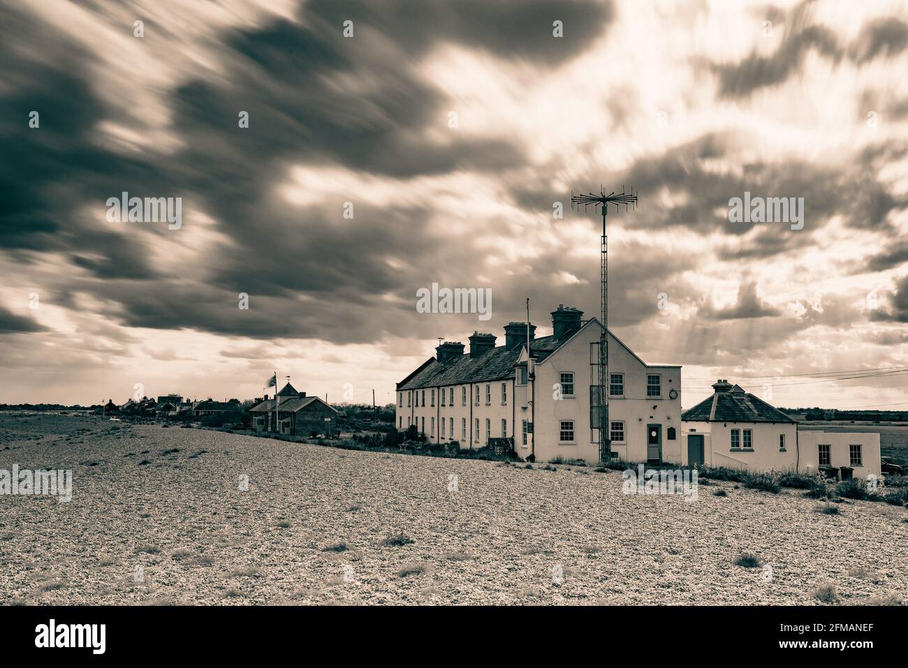 Coastguards Cottages Shingle Street Suffolk Stock Photo - Alamy
