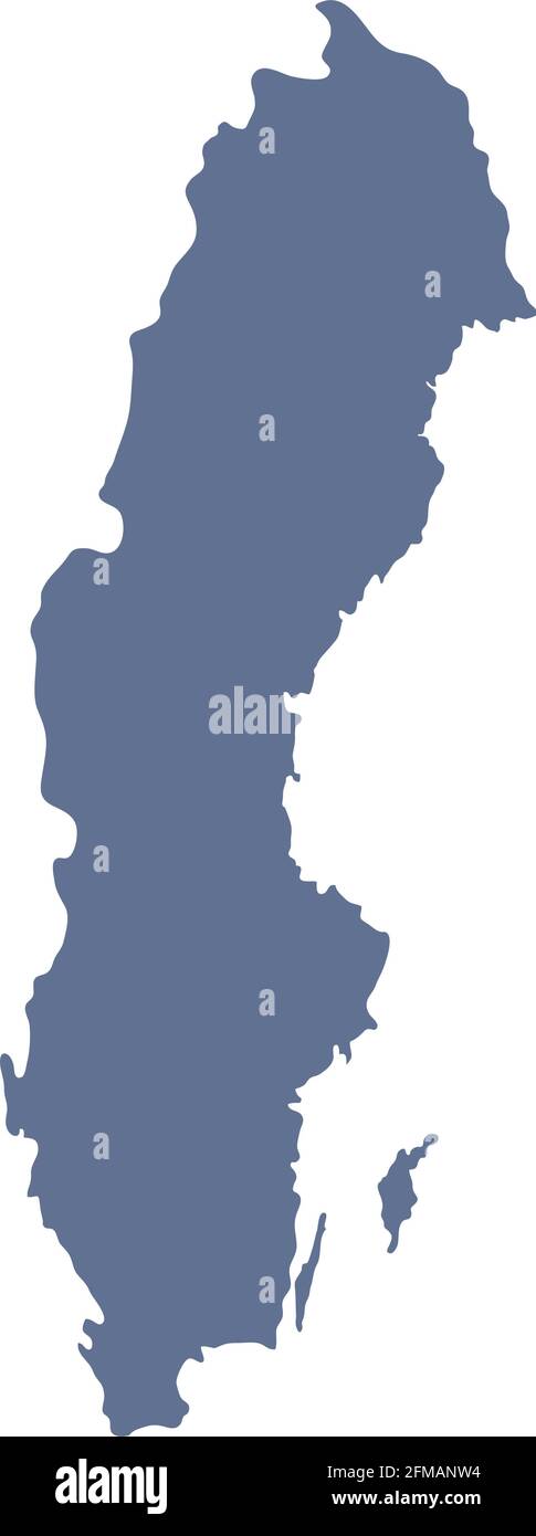sweden map on white background Stock Vector Image & Art - Alamy
