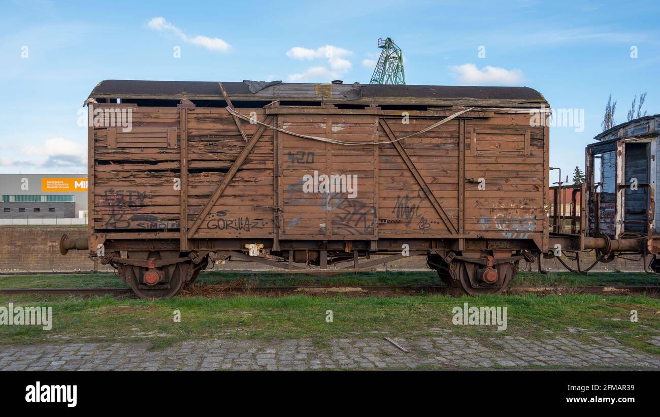 Old railway freight wagon hi-res stock photography and images - Alamy