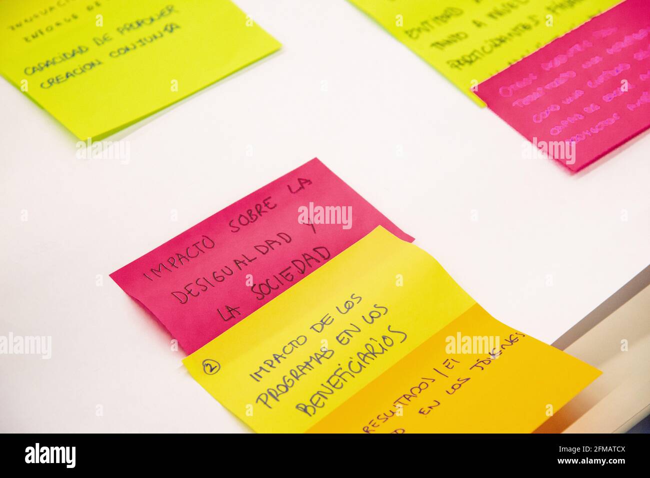 important notes to remember in a Working meeting Stock Photo - Alamy