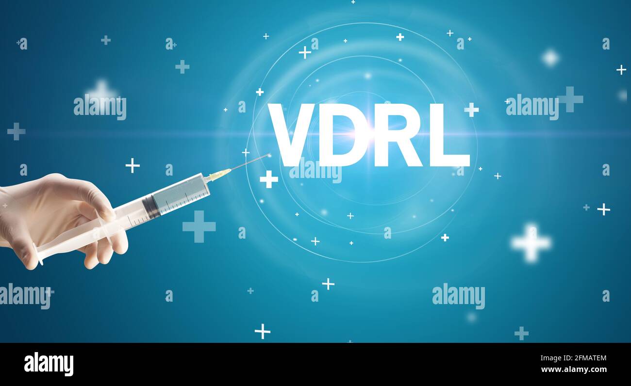 Syringe needle with virus vaccine Stock Photo - Alamy