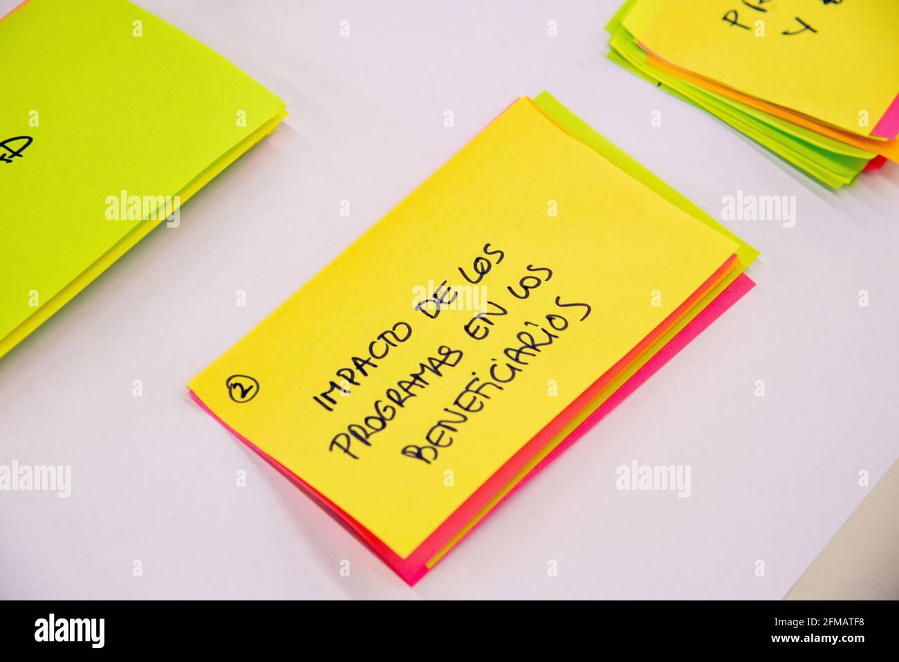 important notes to remember in a Working meeting Stock Photo - Alamy