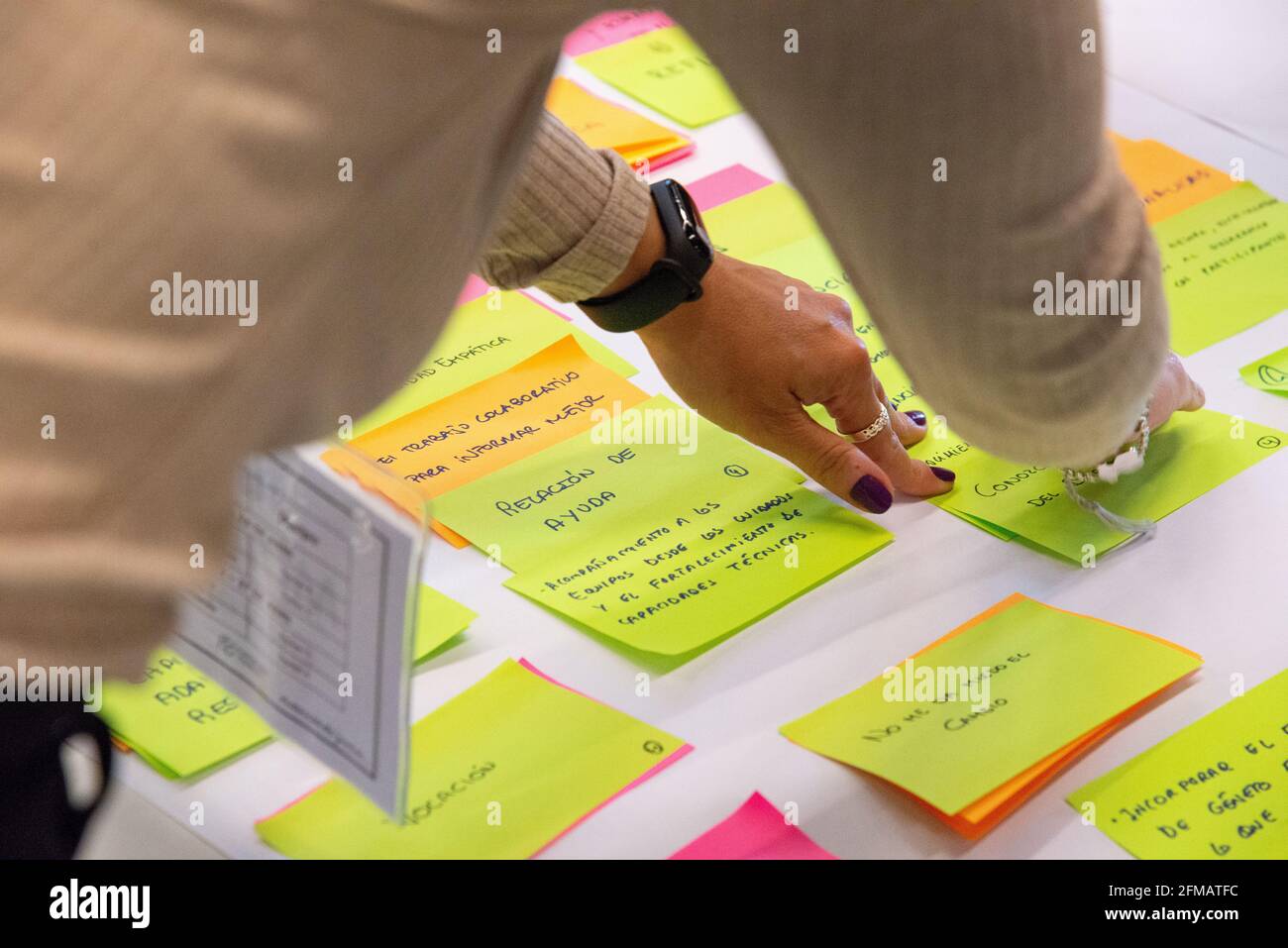 important notes to remember in a Working meeting Stock Photo - Alamy