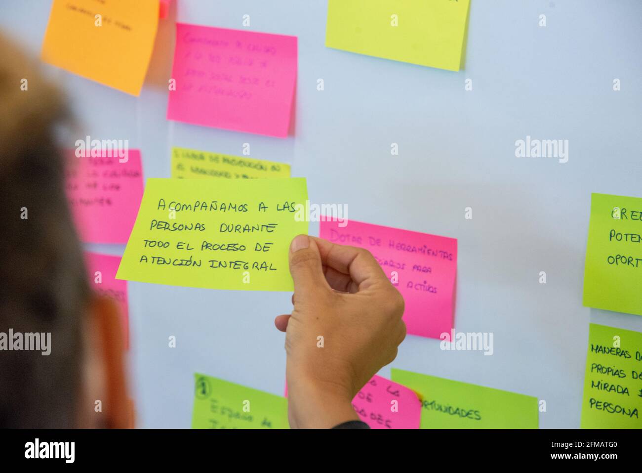 important notes to remember in a Working meeting Stock Photo - Alamy