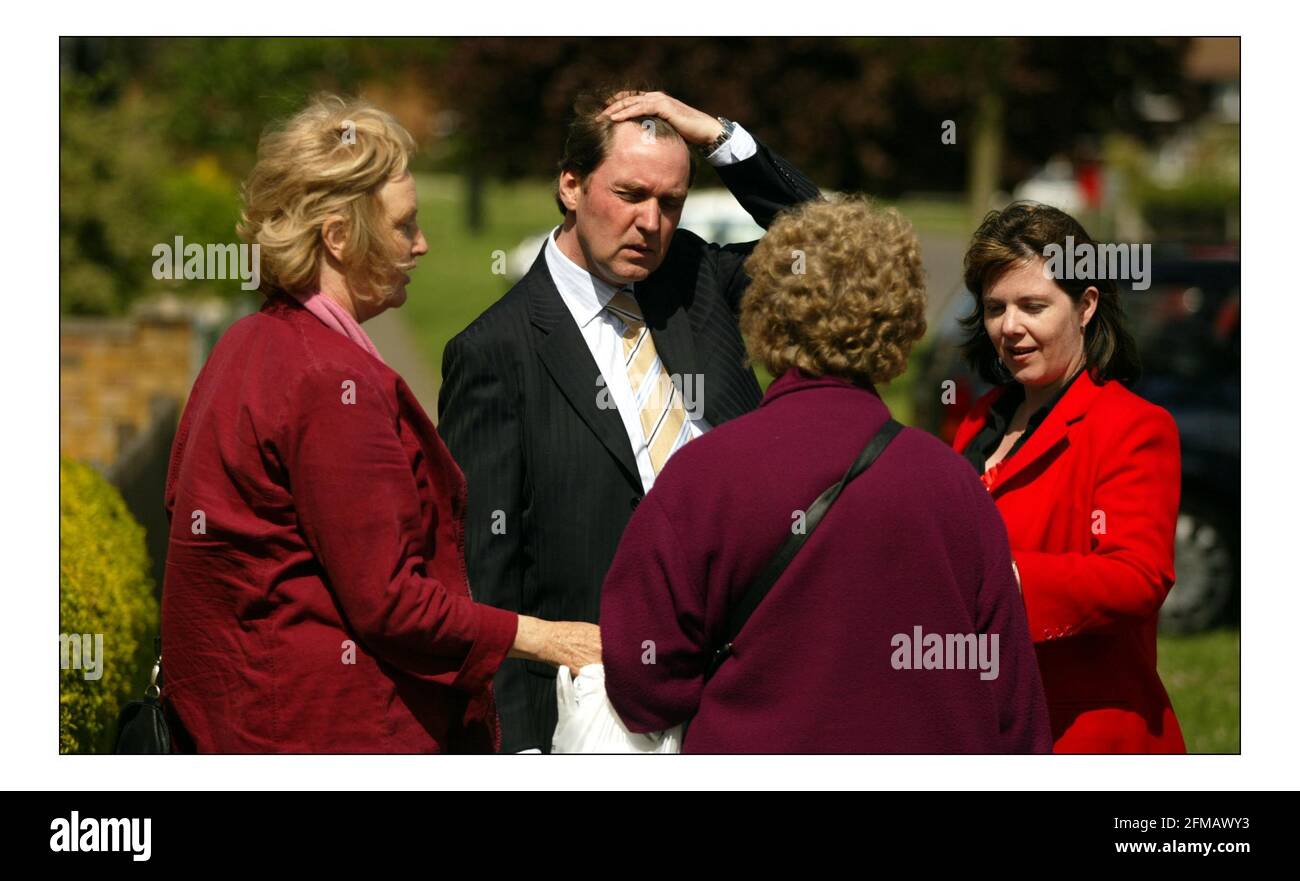 Alan Milburn Knocking on doors in Watford with Clair Ward (in Red ...