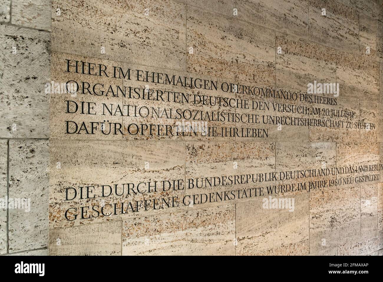 Berlin, German Resistance Memorial Center, Bendler Block, lettering ...
