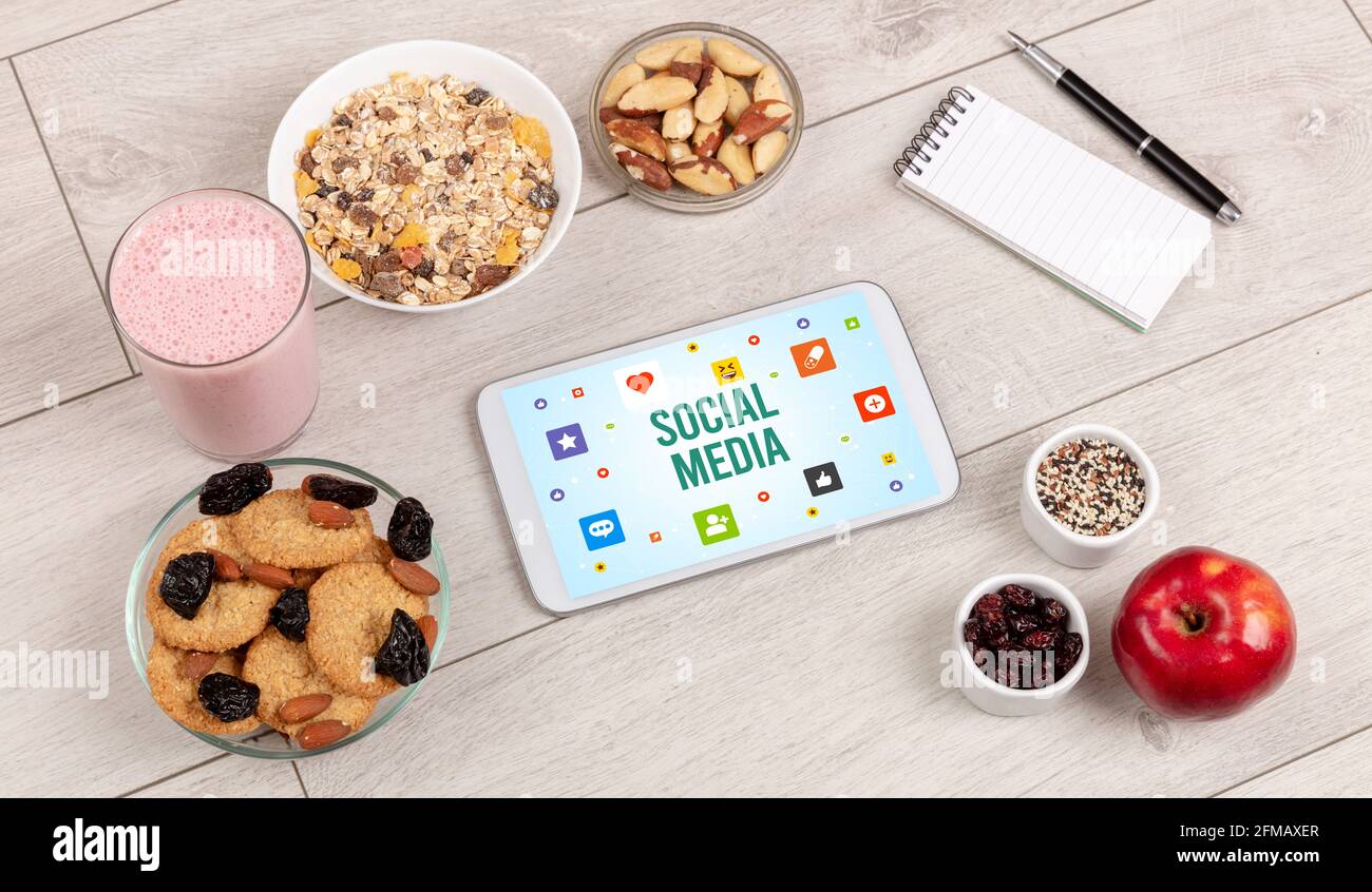 Healthy Tablet Pc compostion, social networking concept Stock Photo - Alamy