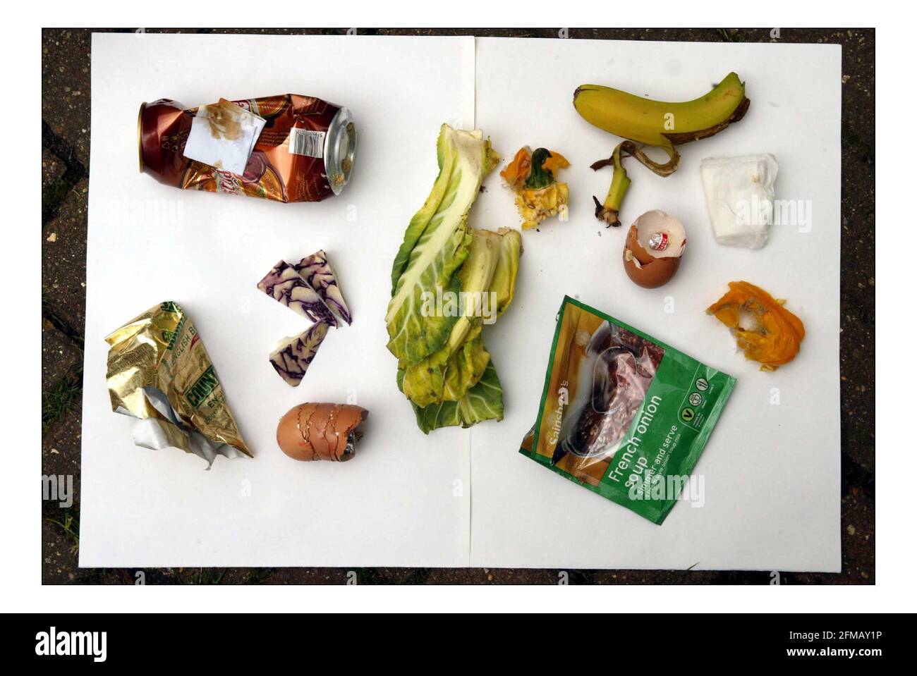 Stephanie Bock and the conents of her kitchen bin.pic David Sandison 14 ...