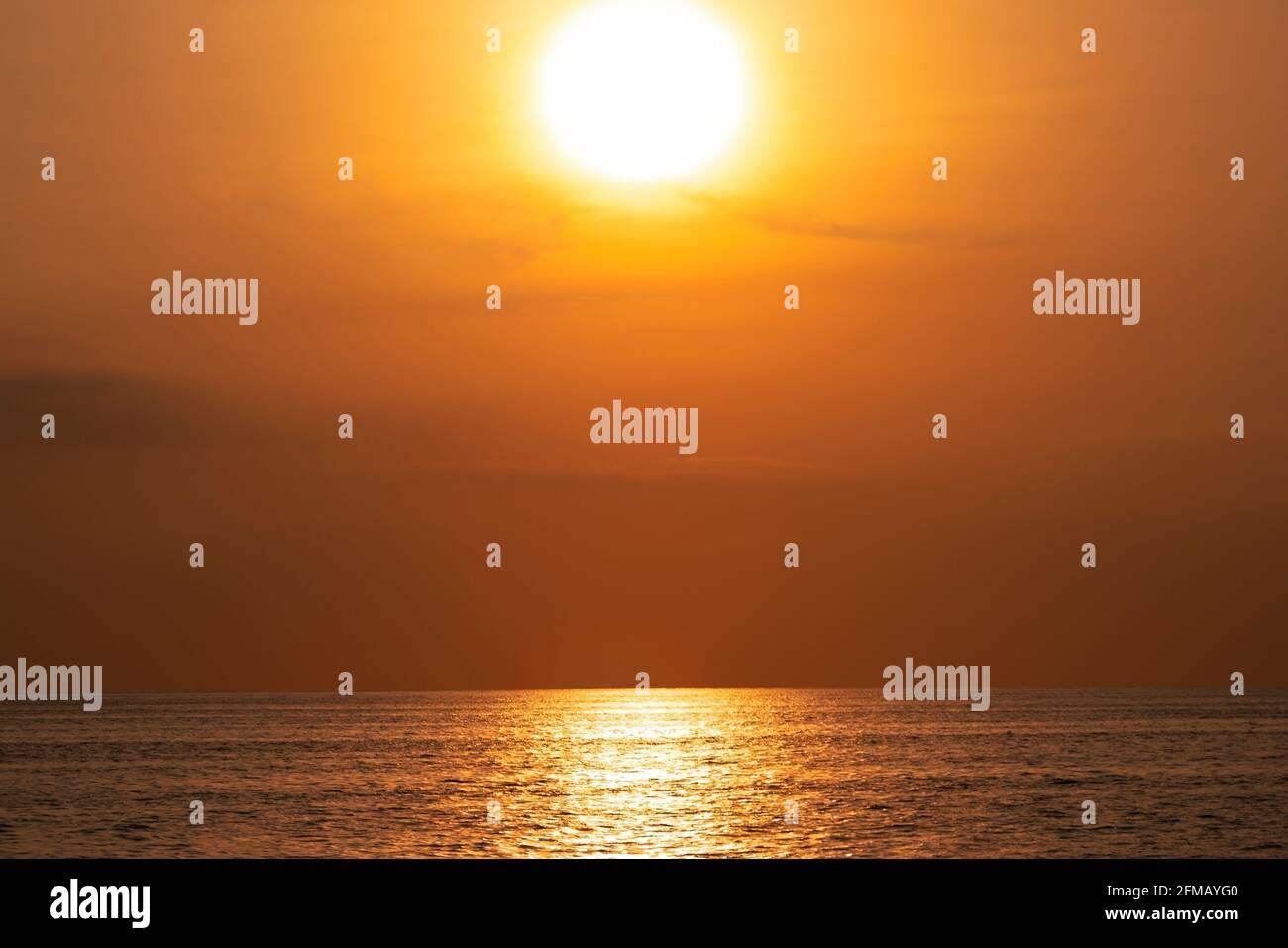 Amazing sun over the tropical sea in Summer paradise island as the ...