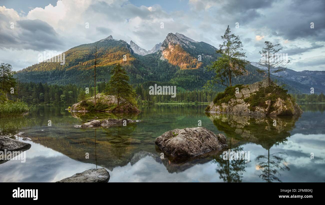 Hintersee, Hochkalter, Berchtesgadener Land, Bavaria, Germany Stock ...