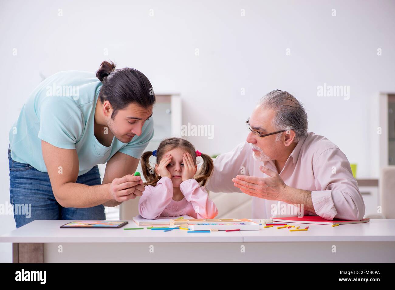 Three generations of family in the early development concept Stock ...