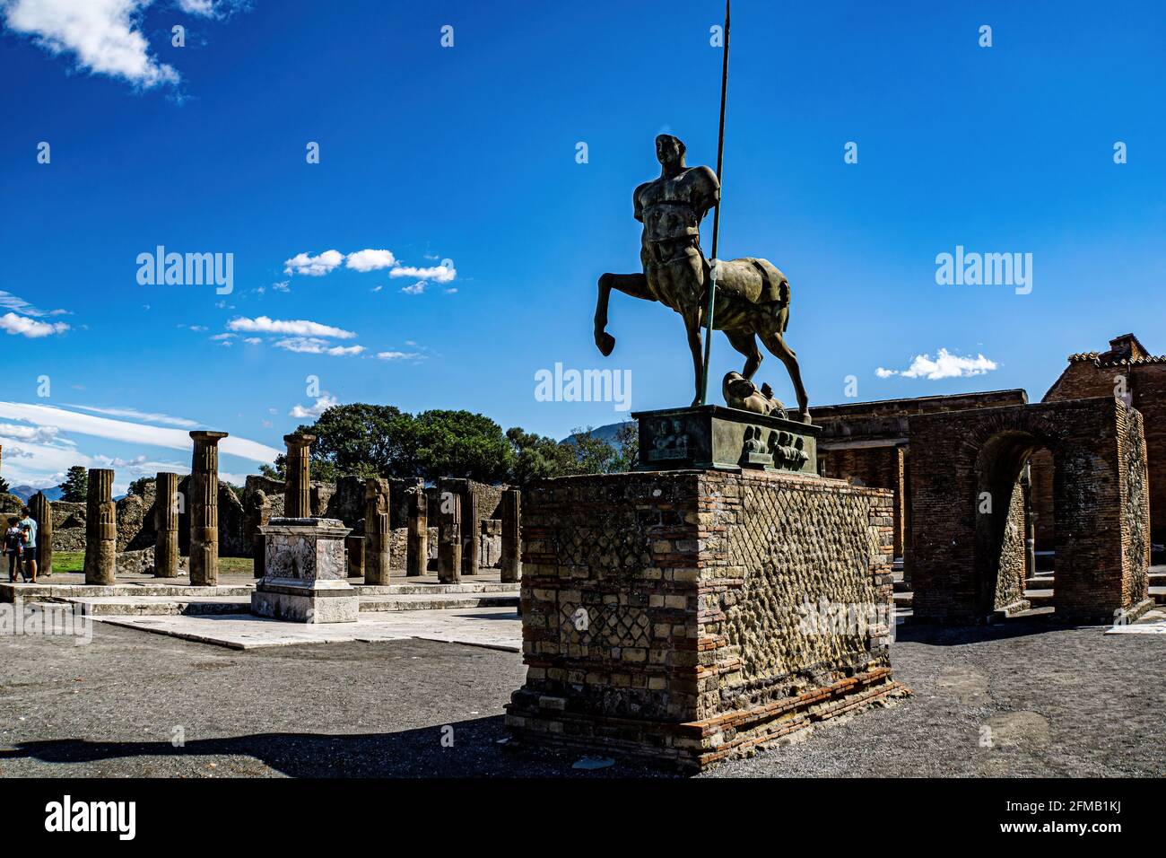 Front shot of the statue of centaur in Pompeii, italy Stock Photo - Alamy
