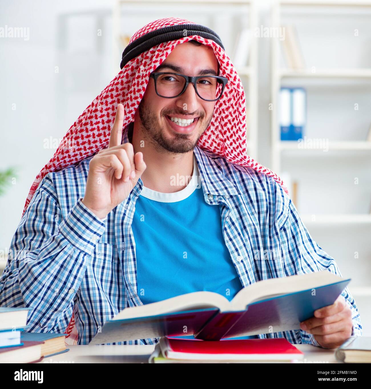 The arab student preparing for university exams Stock Photo - Alamy