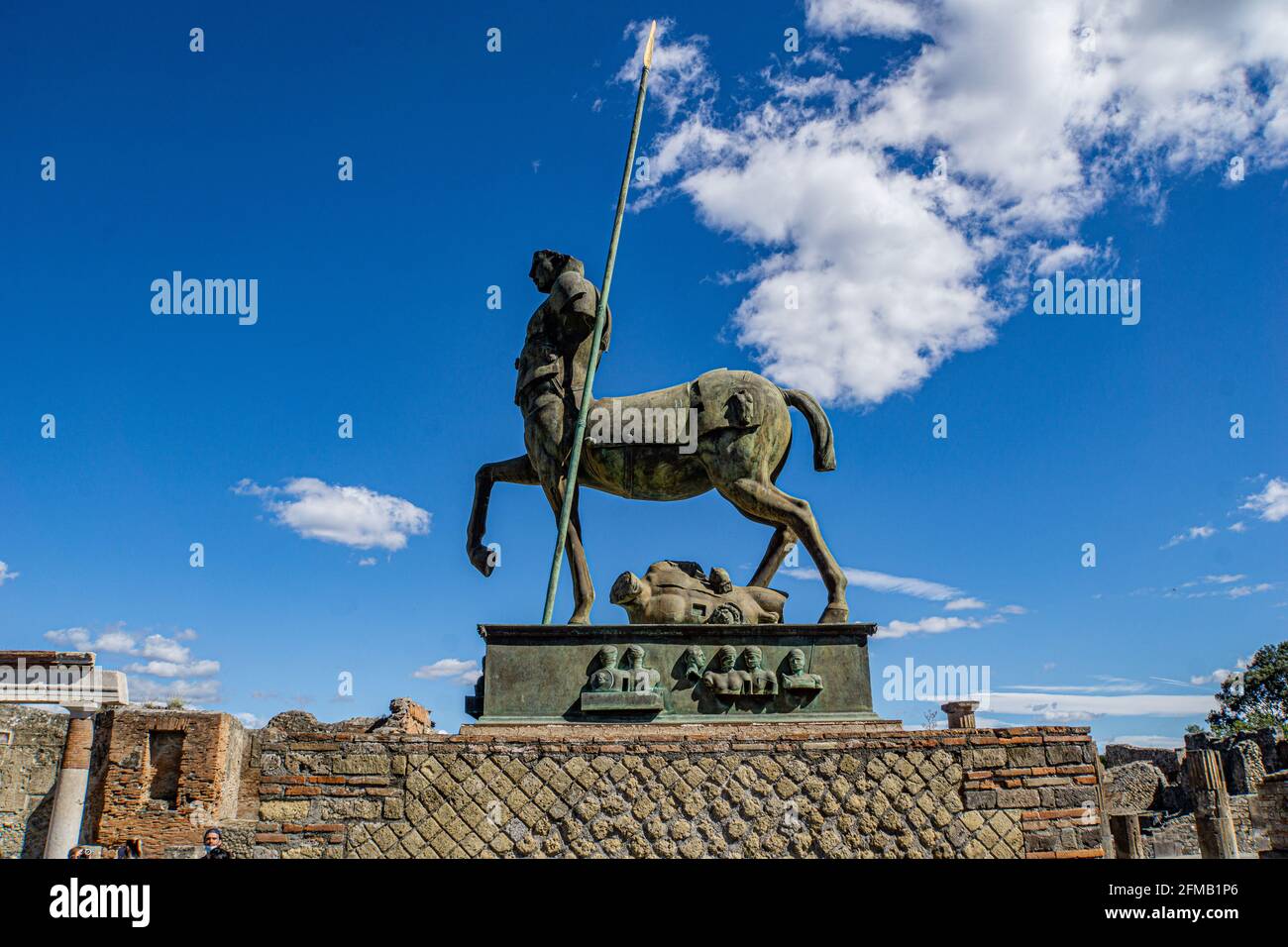 Side view of the statue of centaur in Pompeii, italy Stock Photo - Alamy