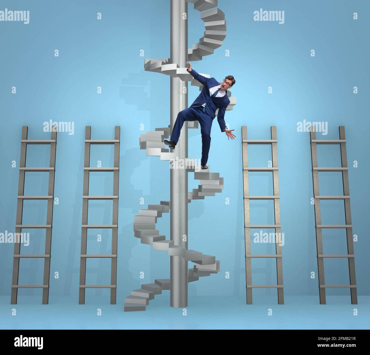 Worker falling off ladder hi-res stock photography and images - Alamy