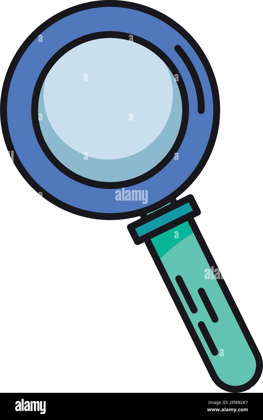 magnifying glass on white background Stock Vector Image & Art - Alamy