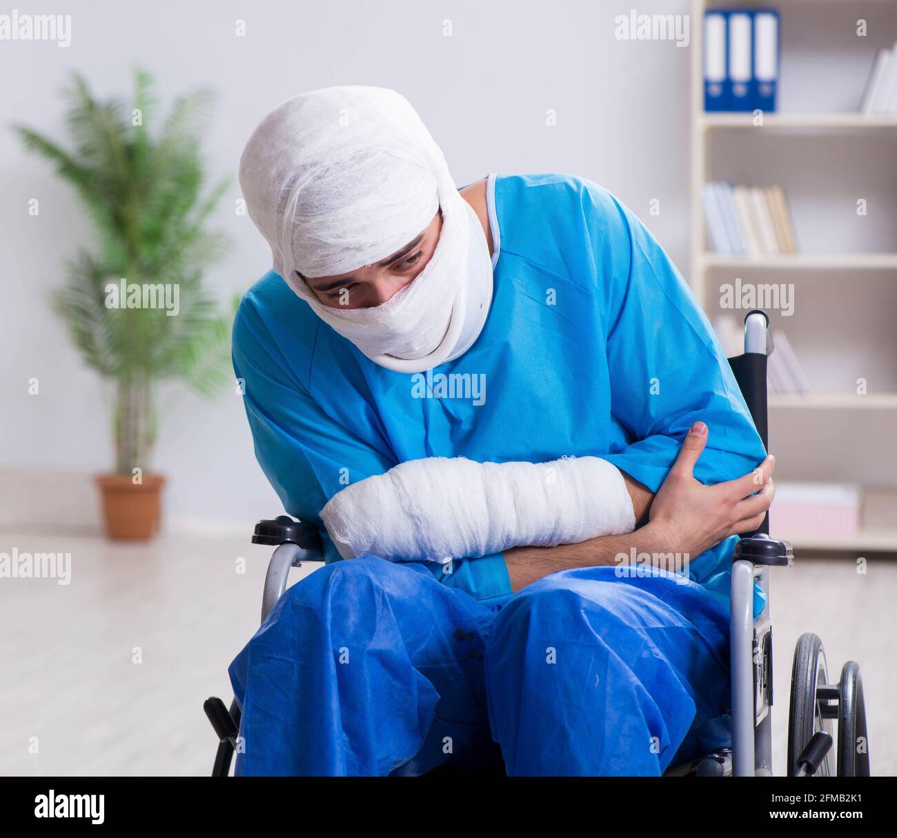 The man suffering from multiple broken bones and fractures Stock Photo ...